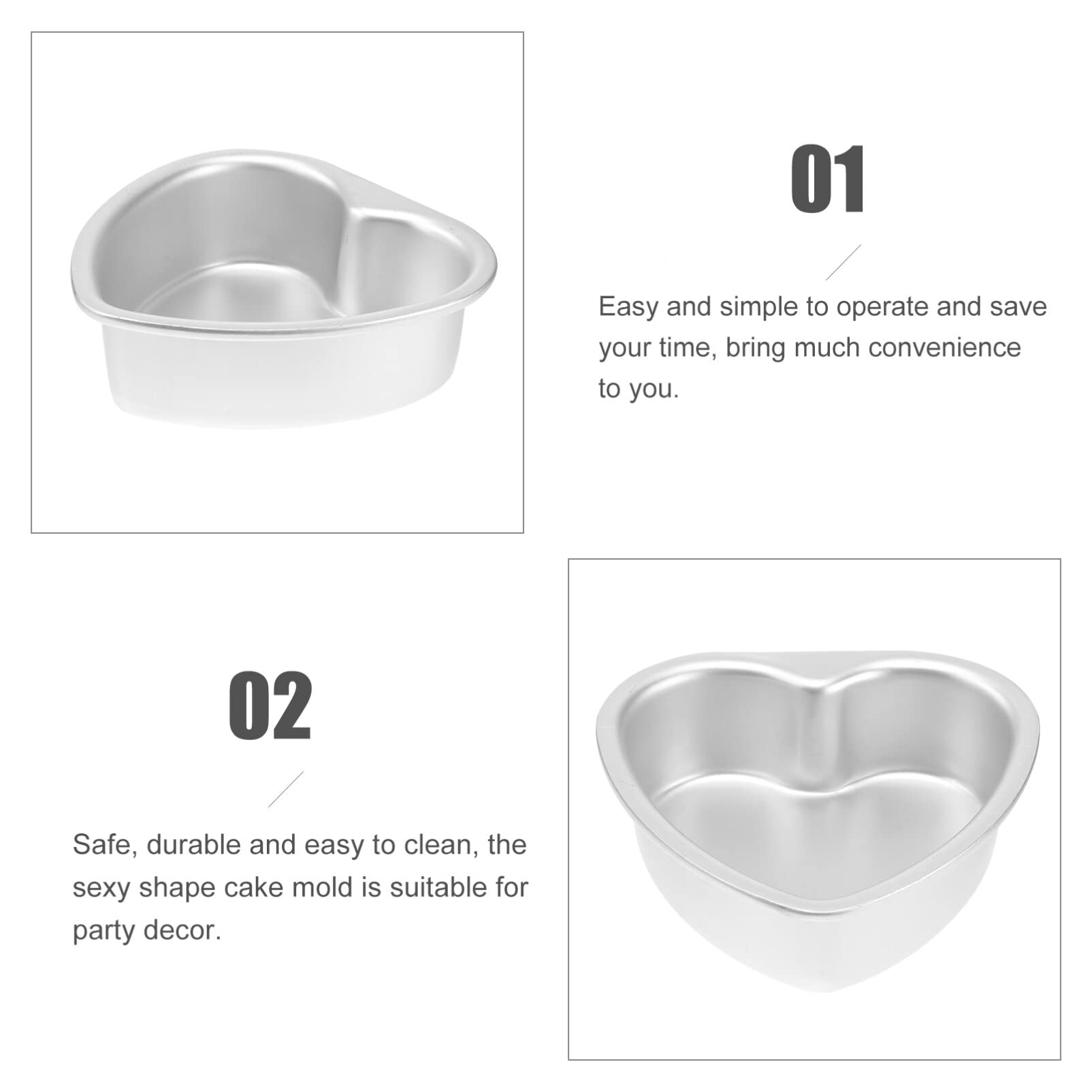 Cake Tin Pans Heart Shaped Cake Pan Aluminium Cake Mold, 4 Inch Cake Tray Tin Baking Mold Cheese Bread Tray Chocolate Cupcake Pans Baking Cake Tin