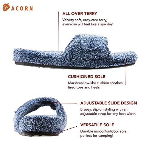 Acorn Women's Spa Slide Slipper, Powder Blue, 5-6