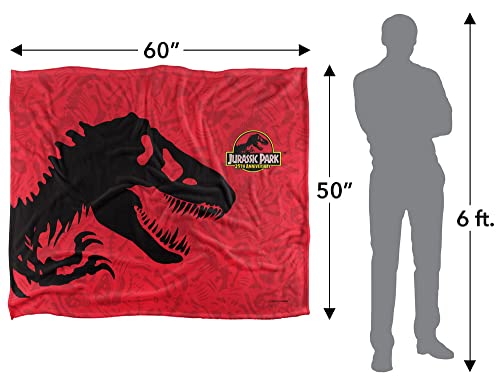 Jurassic Park 25Th Anniversary Officially Licensed Silky Touch Super Soft Throw Blanket 50" x 60"