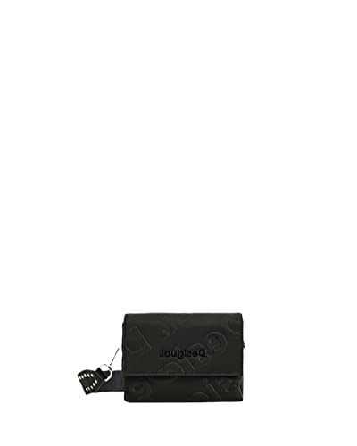 Desigual woMens Casual Across Body Bag, Black, U US