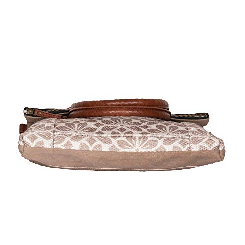 Mona B Luna Upcycled Recycled Durrie Vegan Tote Handbag with RFID Blocking