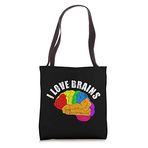 I Love Brains Colorful Funny Neuro Doctor Neurologist Gift Tote Bag