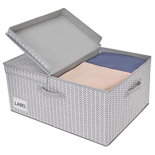 GRANNY SAYS Bundle of 1-Pack Extra Large Rectangle Storage Bins & 3-Pack Large Rectangle Closet Storage Bins with Lids