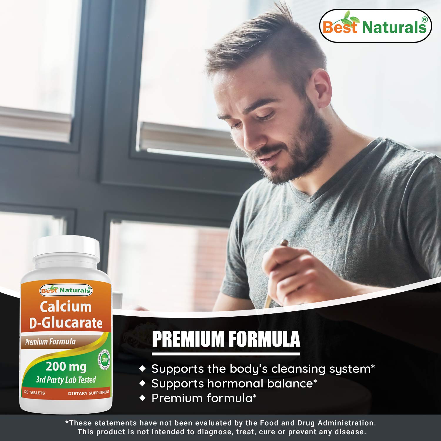 Calcium D-Glucarate 200 mg & DIM Supplement 100 mg
