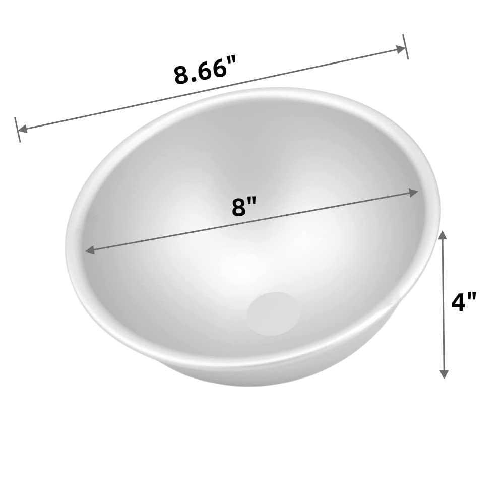 XZJMY Ball Cake Pan,Aluminum Hemisphere Cake Molds,8Inch Cake Pan,Kids DIY 3D Birthday Cake Pan,Nonstick Baking Tools (Big Half Ball)