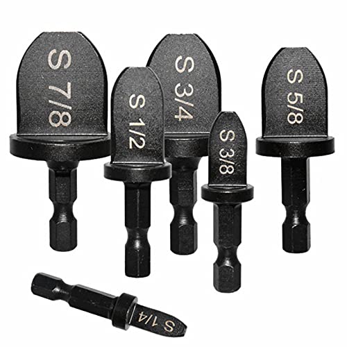 Yu&Yang HVAC Repairing Set Air Conditioner Copper Tube Expander Swaging Tool Manual Copper Pipe Swage Too Expander Drill Bit Soft Copper tubing Tool bit with 1/4'', 3/8'',1/2'', 5/8'',3/4'',7/8''Bits