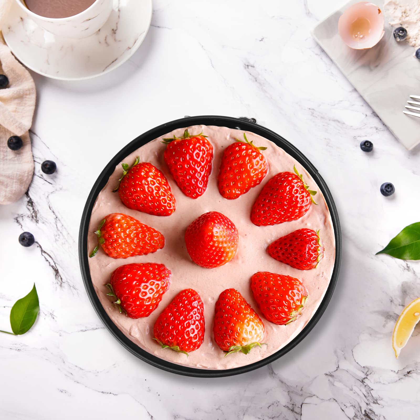 CGGYYZ Nonstick Springform Pan Set of 4, 4" 7" 9" 10" Cheesecake Pans Removable Bottom Set, Round Cake Pans Sets for Baking Leakproof Cake mold for Baking Enthusiast