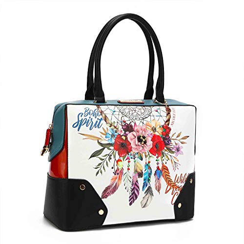 BOHEMIAN WHITE MODERN CHIC TOTE BAG