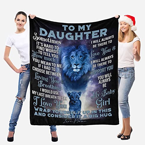InterestPrint Custom Love Blanket Throw to My Daughter from mom and Dad, I Will Always Be There to Love & Support You Daughter Blanket Bed Throws