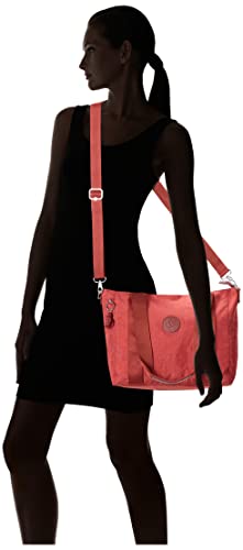 Kipling Women's Asseni Small Tote, Versatile Lightweight Purse, Nylon Shoulder Bag, Dusty Carmine