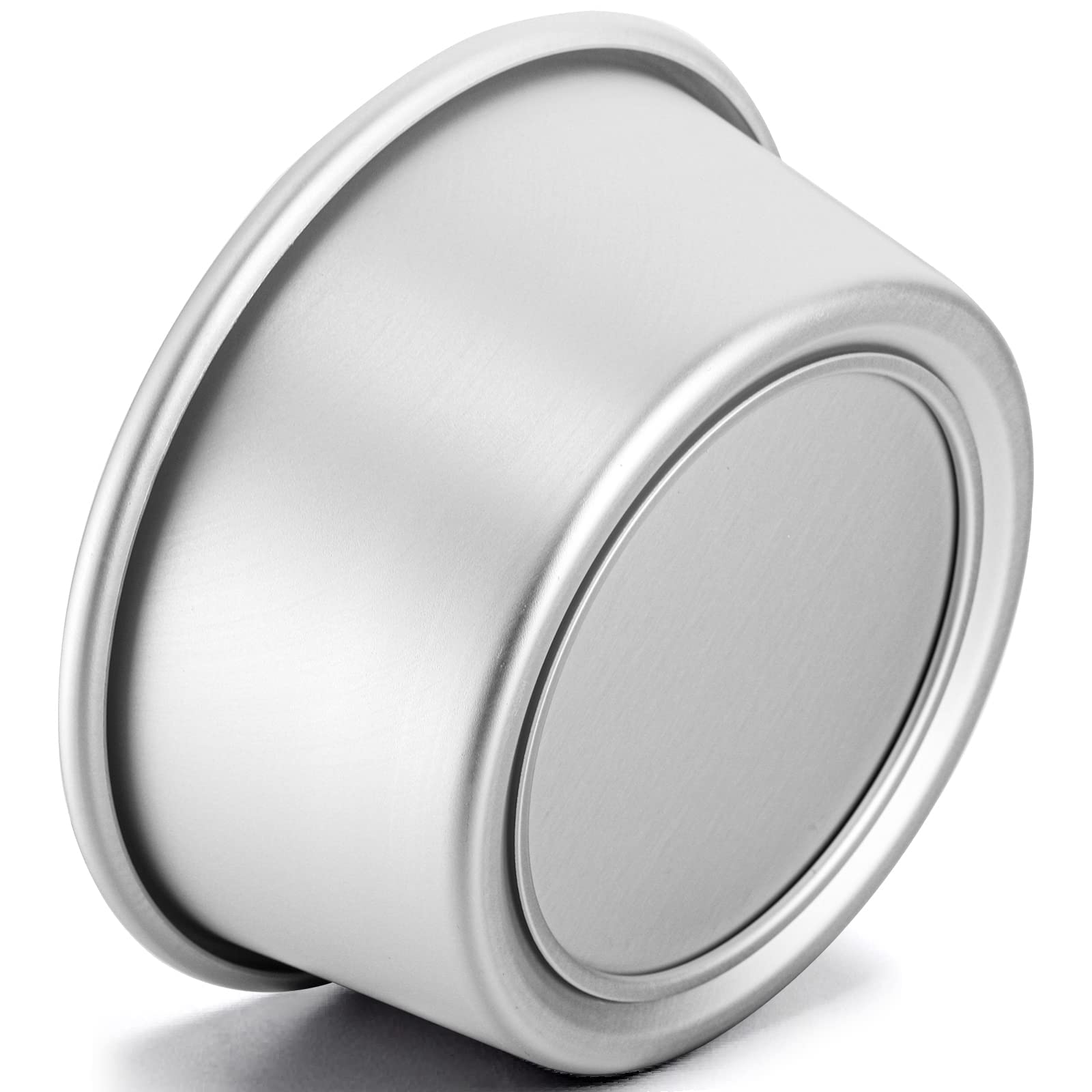 GOLEDU 3 Piece Round Cake Pan, 4" 6" 8" Aluminum Cake Baking Pan with Removable Base, Commonly Used for Baking Cakes that Need a Lot of Volume to Expand, Such as Chiffon Cake, Sponge Cake, etc.