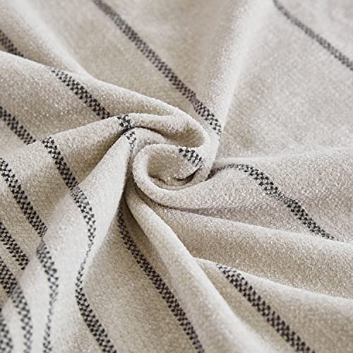 Lunarose Home Decor Chenille Throw Blanket for Couch | Soft Cozy Gradient Accent Blanket | Lightweight Decorative Blankets Throws for Sofa Chair Bed Picni Beach | All Season (50''Γ60ββ, Grey)