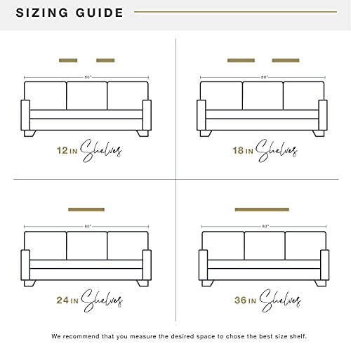 MCS Floating Shelf, Room Decor Wooden Shelf, White, 12 x 8 Inch, Set of 2