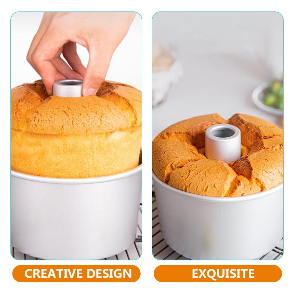 BESTonZON Angel Cake Baking Pan 4 Inch Non-stick Food Cake Pan Chiffon Tube Donut Mold Pound Cake Pan Mold Baking Tin for Cake Muffins Biscuit Bagels Baking