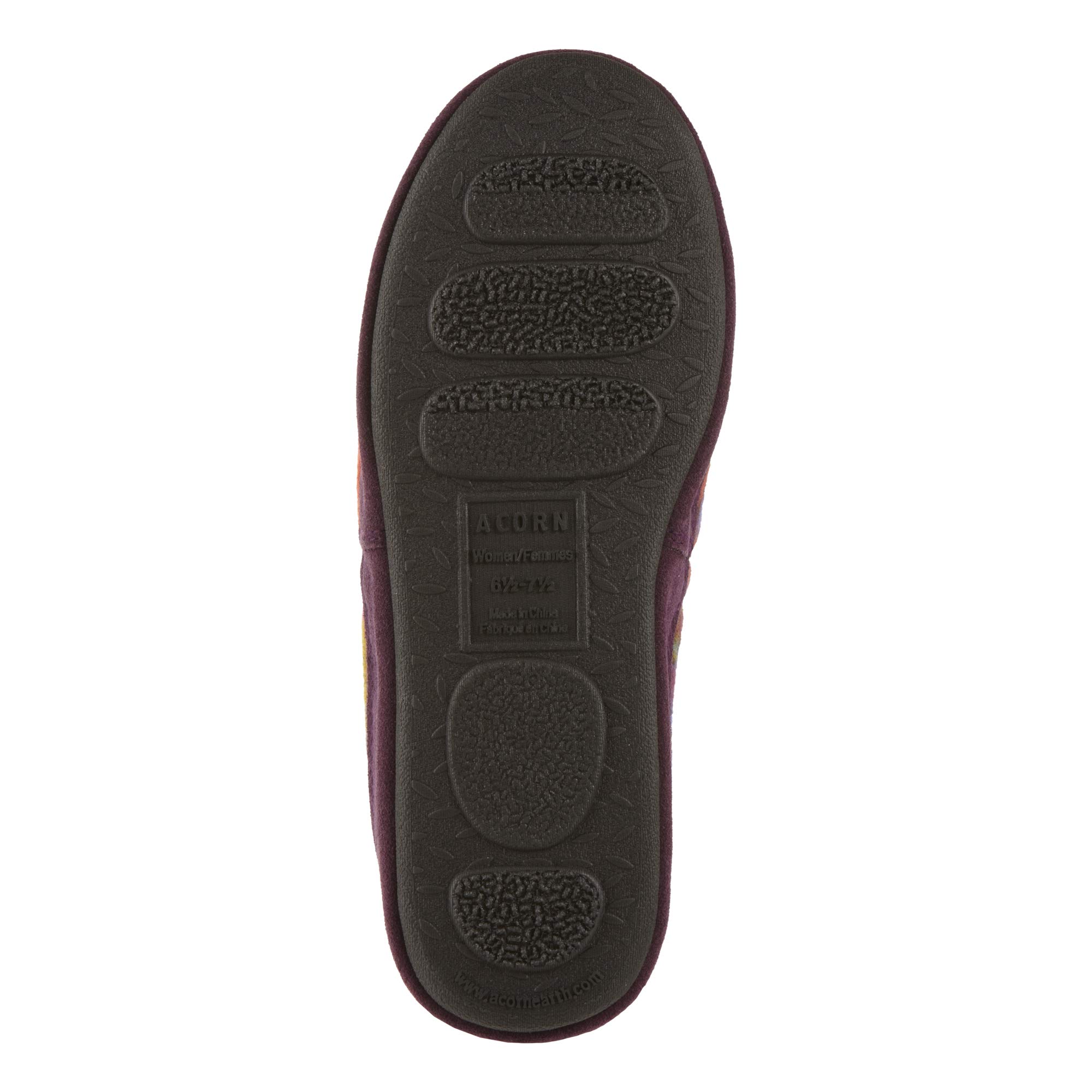 Acorn Women's Slipper with Berber Lining, Suede Siding and Durable Non-Slip Indoor/Outdoor Sole, Chocolate, 8-9