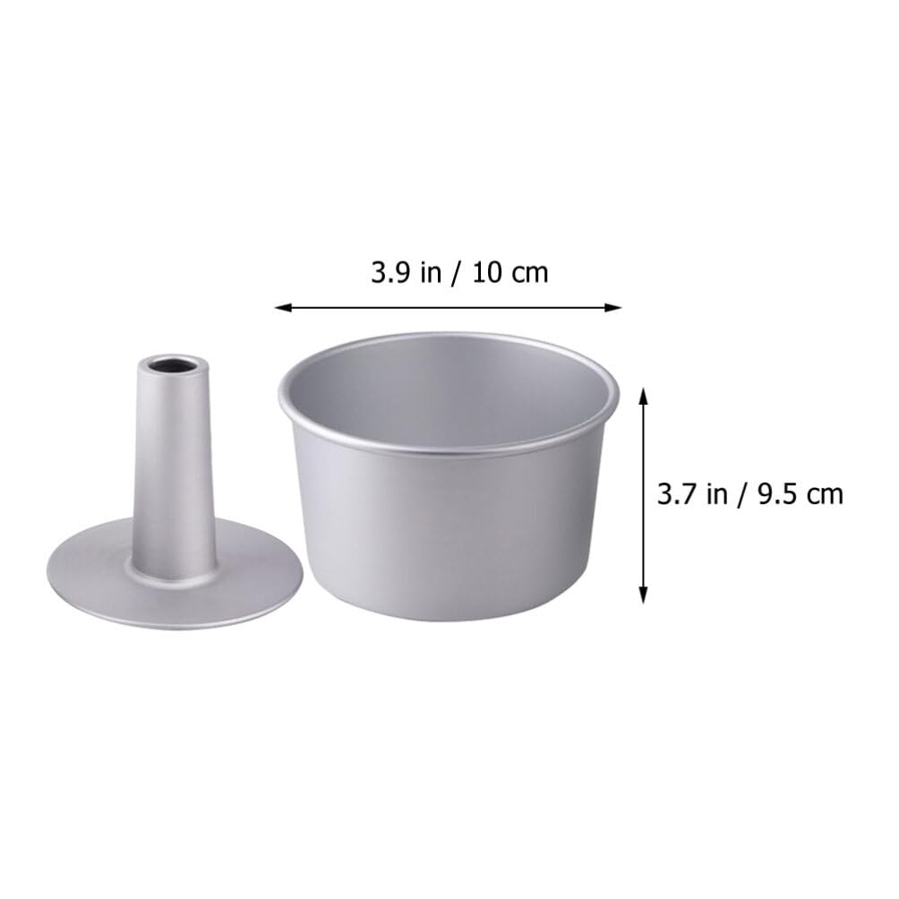 BESTonZON Angel Cake Baking Pan 4 Inch Non-stick Food Cake Pan Chiffon Tube Donut Mold Pound Cake Pan Mold Baking Tin for Cake Muffins Biscuit Bagels Baking