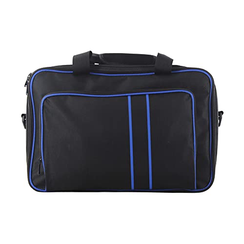 PS5 Travel Carrying Case Game Console Accessories Storage Bag with Strap Waterproof Protective Shell for PS5 (Blue)