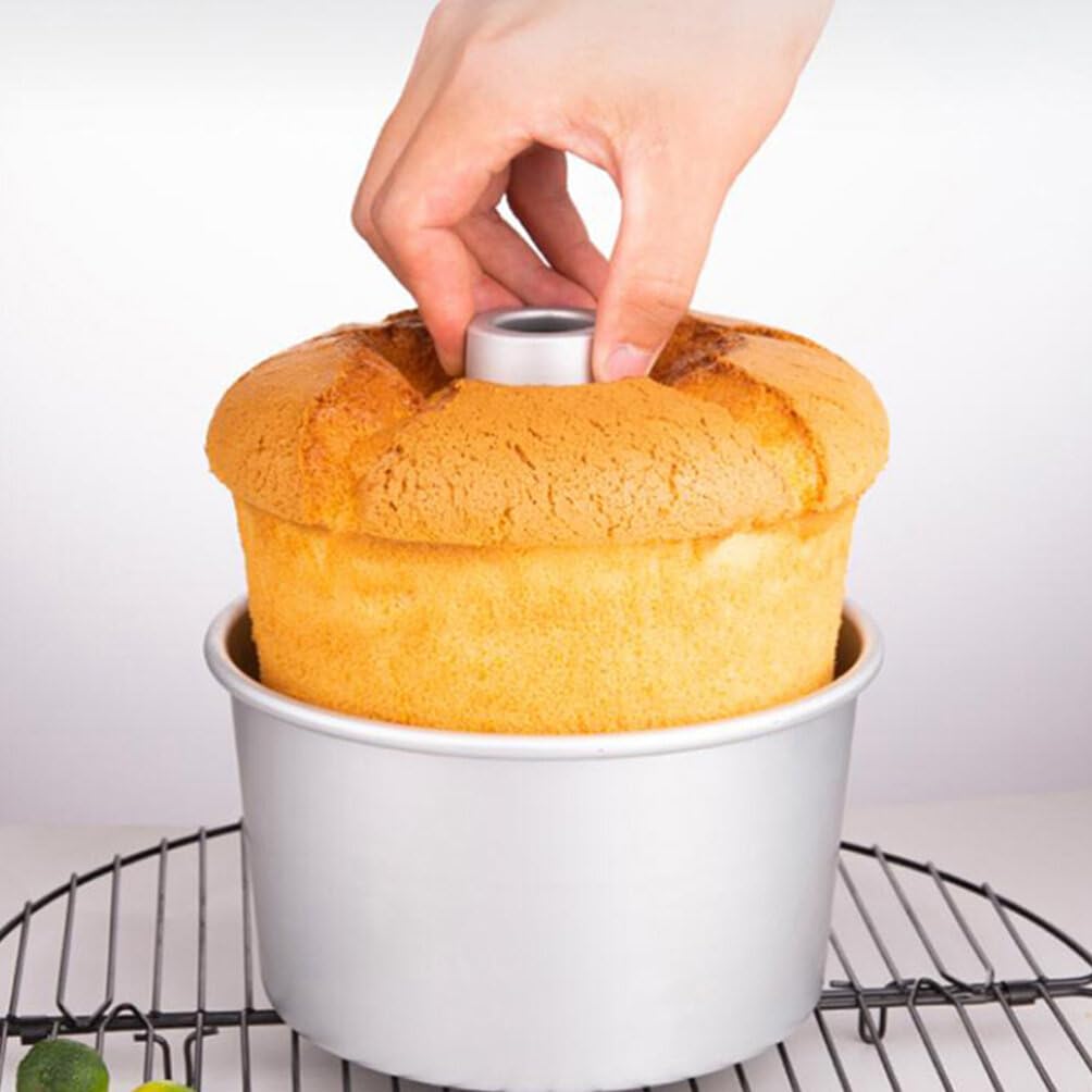 BESTonZON Angel Cake Baking Pan 4 Inch Non-stick Food Cake Pan Chiffon Tube Donut Mold Pound Cake Pan Mold Baking Tin for Cake Muffins Biscuit Bagels Baking