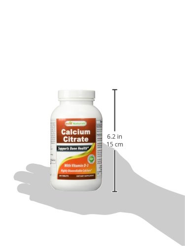 Best Naturals Calcium Citrate with Vitamin D-3 240 Tablets (240 Count (Pack of 1))