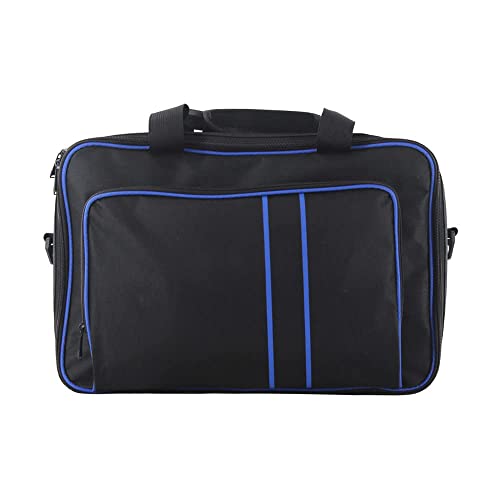 PS5 Travel Carrying Case Game Console Accessories Storage Bag with Strap Waterproof Protective Shell for PS5 (Blue)