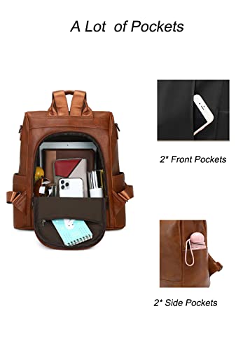 Shaelyka 3 Ways Small Lightweight Backpack Purse for Women, Anti-theft Backpack Purse, Water-resistant Travel Daypack