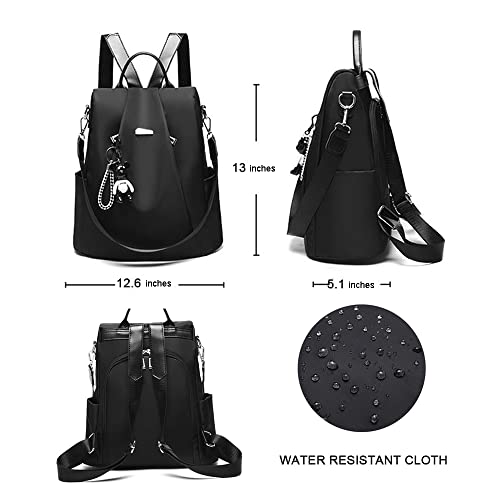 Shaelyka 3 Ways Small Lightweight Backpack Purse for Women, Anti-theft Backpack Purse, Water-resistant Travel Daypack