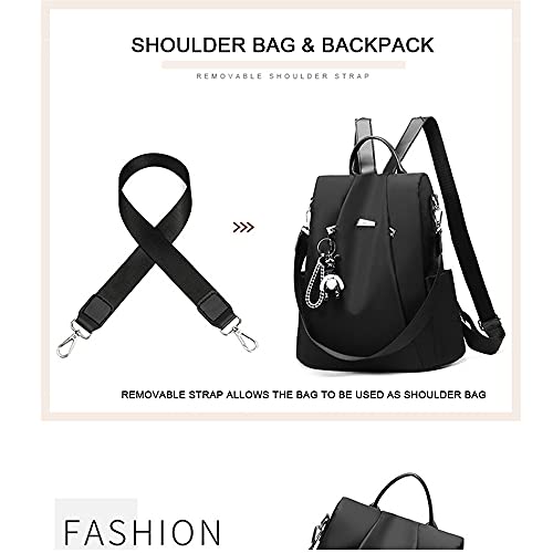 Shaelyka 3 Ways Small Lightweight Backpack Purse for Women, Anti-theft Backpack Purse, Water-resistant Travel Daypack