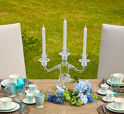Hyoola 10 Inch Dinner Candles - 12 Pack - White Tall Candles - Unscented Rustic Candles - Long Burning Candle Sticks