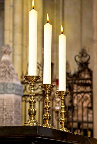 Hyoola 10 Inch Dinner Candles - 12 Pack - White Tall Candles - Unscented Rustic Candles - Long Burning Candle Sticks