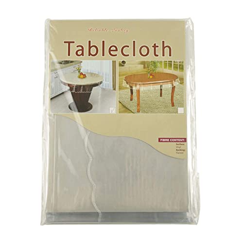 Clear Table Protector Thick Transparent Plastic Tablecloth Waterproof and Oil-Proof Perfect for Oval Dinner Table and Writing Desk – 5472 Inch