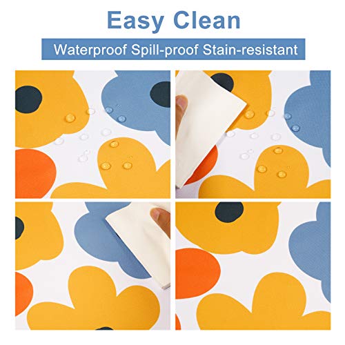 ASPMIZ Floral Tablecloth, Flowers Table Cloth for Spring Summer Fall Autumn, Waterproof Tablecloth for Kitchen Dining Room Picnic Party Banquet, Outdoor Indoor Use Table Cover, Rectangle 60 x 84 inch