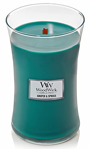 WoodWick Large Hourglass Candle, Juniper & Spruce, 21.5 oz.