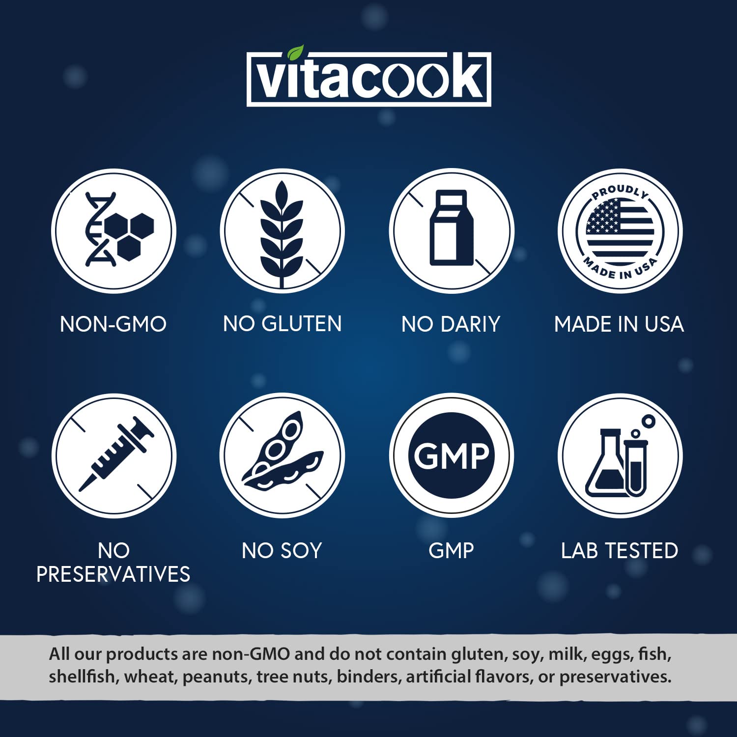 Vitacook Magnesium Glycinate 300 mg, Natural Calmness, Healthy Mood & Heart Support, Non Buffered, Non-GMO, High Potency and Ultra-Absorbable, 90 Tablets