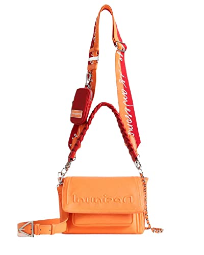 Desigual woMens Casual Across Body Bag, Orange, U US
