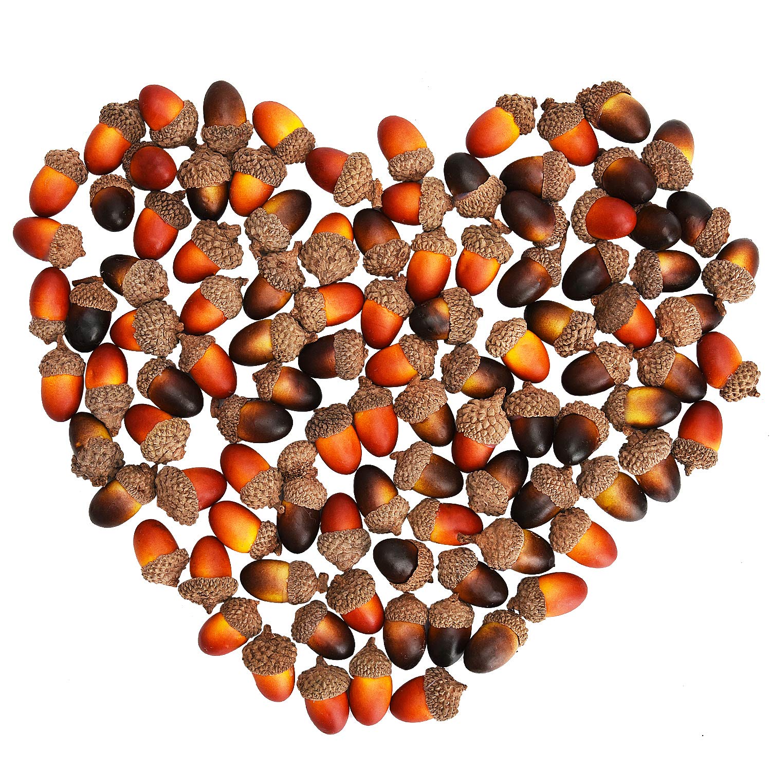Udefineit 100PCS 3cm Artificial Mini Acorns, Fake Fruit Props Lifelike Oak Nut Plants Model Craft for Home Kitchen Table Decor, Thanksgiving Halloween Christmas Festival Decorative Ornaments (2 Pack)