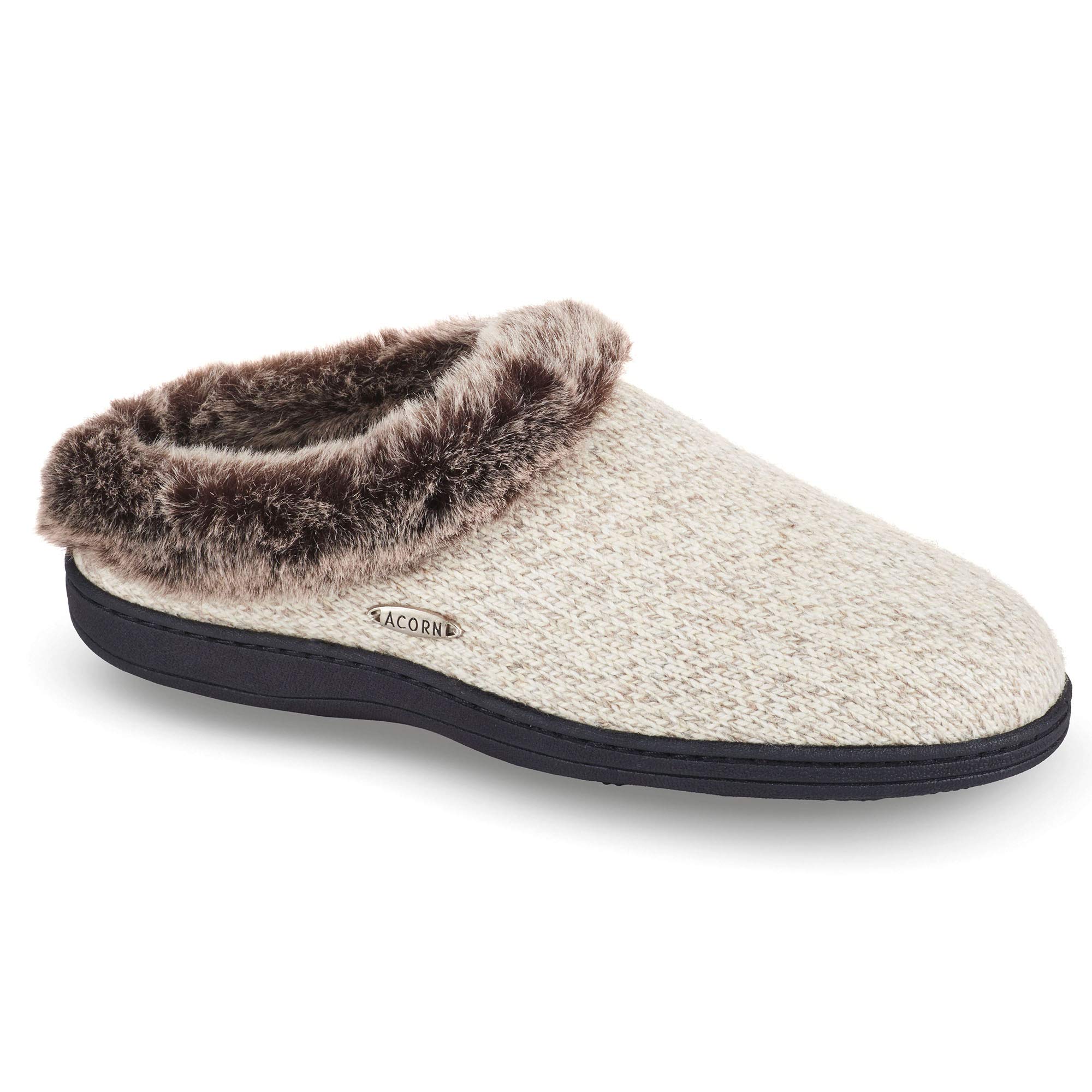 Acorn Women's Indoor/Outdoor Clog Slippers, Charcoal Heather, 8-9