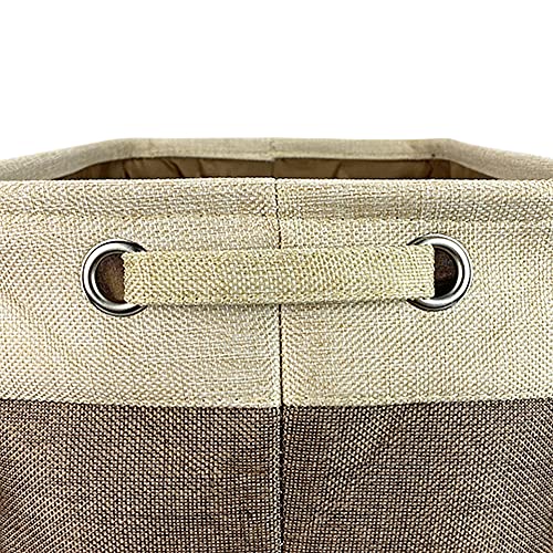 MALIHONG Personalized Foldable Storage Basket with Cute Dog Welsh Terrier Collapsible Sturdy Fabric Bone Pet Toys Storage Bin Cube with Handles for Organizing Shelf Home Closet, Brown and White