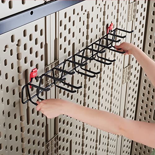 Rubbermaid 34 Inch Heavy Duty Backyard Garden Tool & Sports Equipment Storage Rack for Sheds, 2 Pack