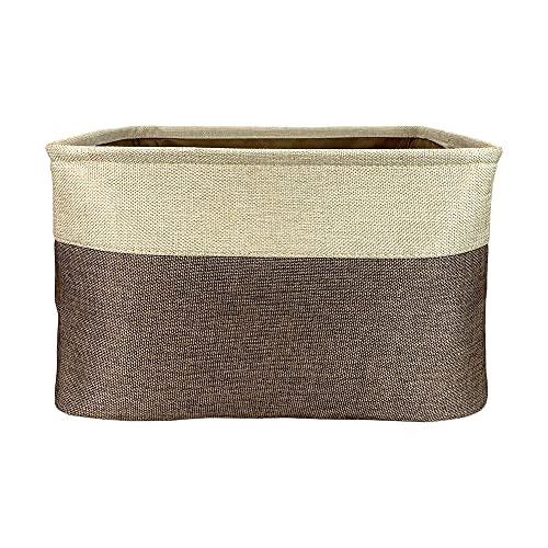 MALIHONG Personalized Foldable Storage Basket with Cute Dog Welsh Terrier Collapsible Sturdy Fabric Bone Pet Toys Storage Bin Cube with Handles for Organizing Shelf Home Closet, Brown and White