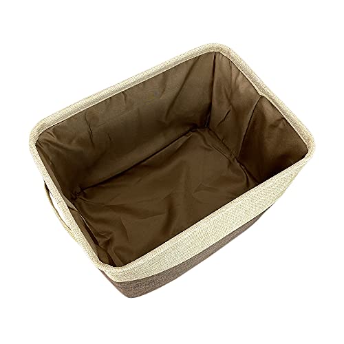 MALIHONG Personalized Foldable Storage Basket with Cute Dog Welsh Terrier Collapsible Sturdy Fabric Bone Pet Toys Storage Bin Cube with Handles for Organizing Shelf Home Closet, Brown and White
