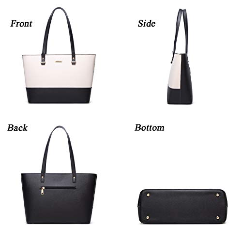 Women Fashion Synthetic Leather Handbags Tote Bag Shoulder Bag Top Handle Satchel Purse Wallet Set 4pcs