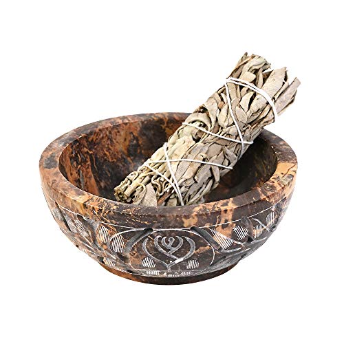 Soapstone Smudge Bowl for Scrying - 5βx 2β - Incense Burner, Wiccan Rituals, Divination