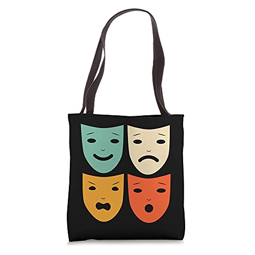 Vintage Theatre Masks Theater Actress Drama Actor Gift Tote Bag