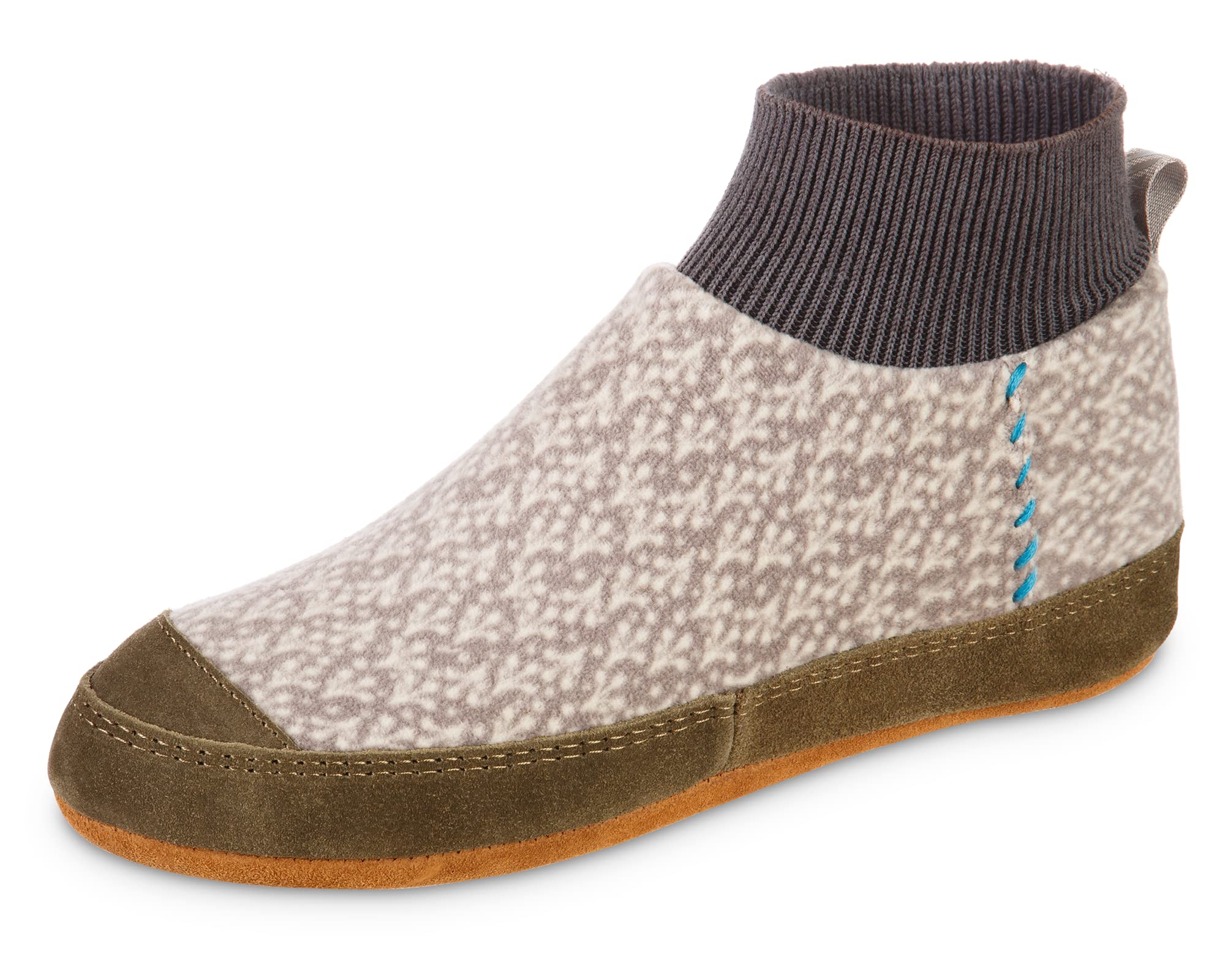 Acorn Unisex Polar Pair Ankle Fleece Slipper Sock, Ash, 9-10 US Women