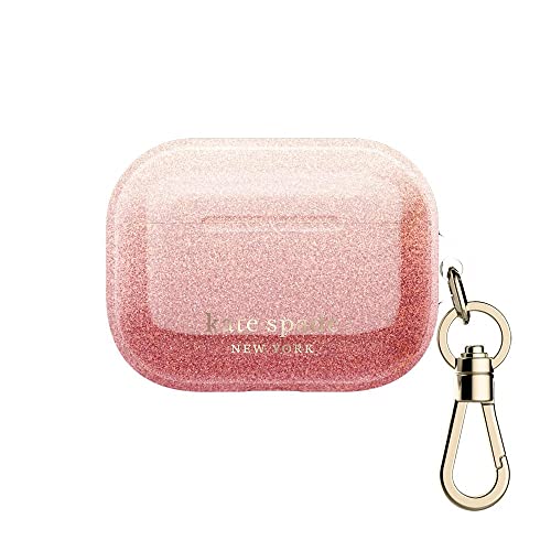 Kate Spade New York AirPods Pro Case - Ombre Glitter Sunset/Pink Multi/Gold Foil Logo