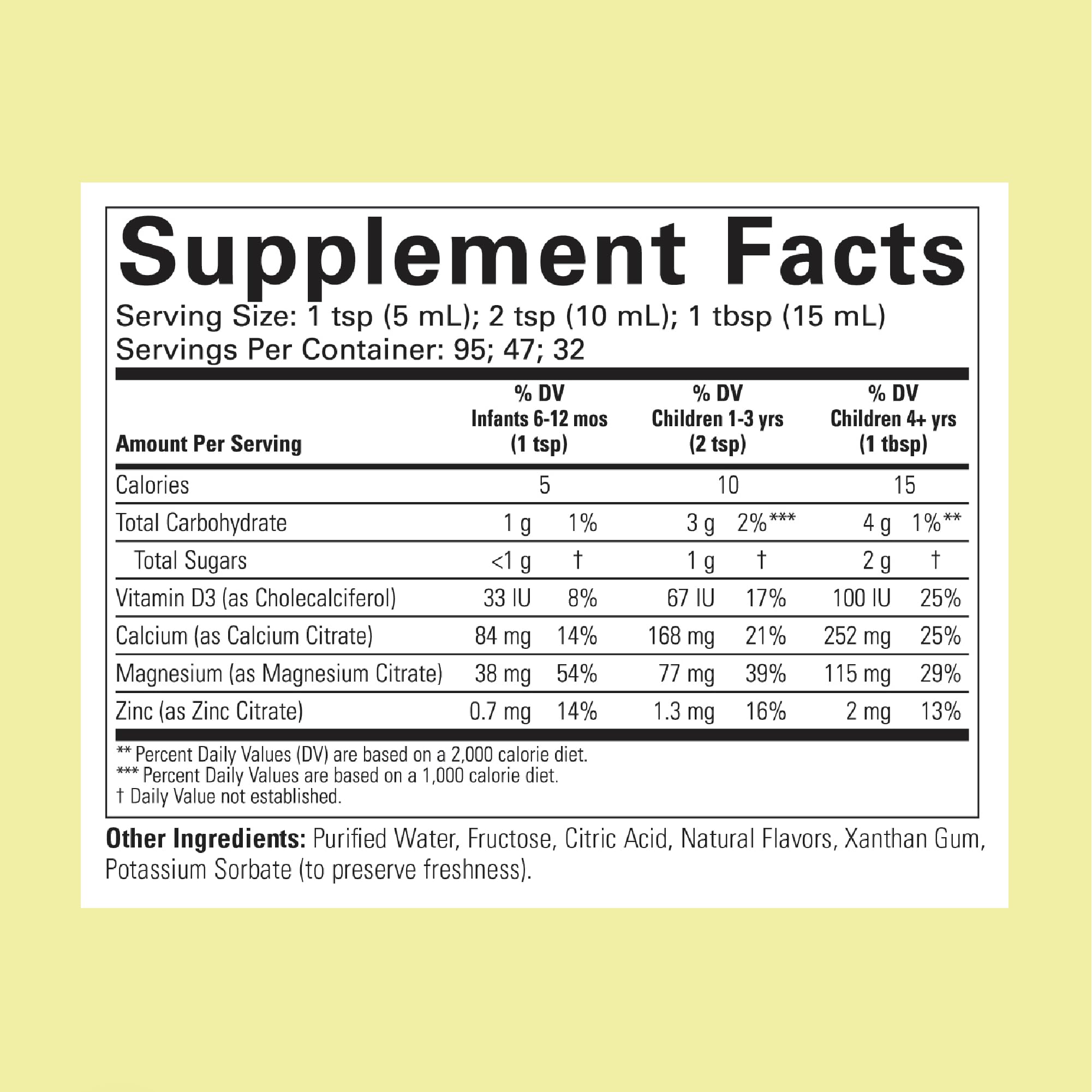 ChildLife Essentials Liquid Calcium Supplement for Kids - Baby Calcium with Magnesium, Zinc, and Vitamin D3 - Orange Flavor, 16 fl oz (4 Pack)