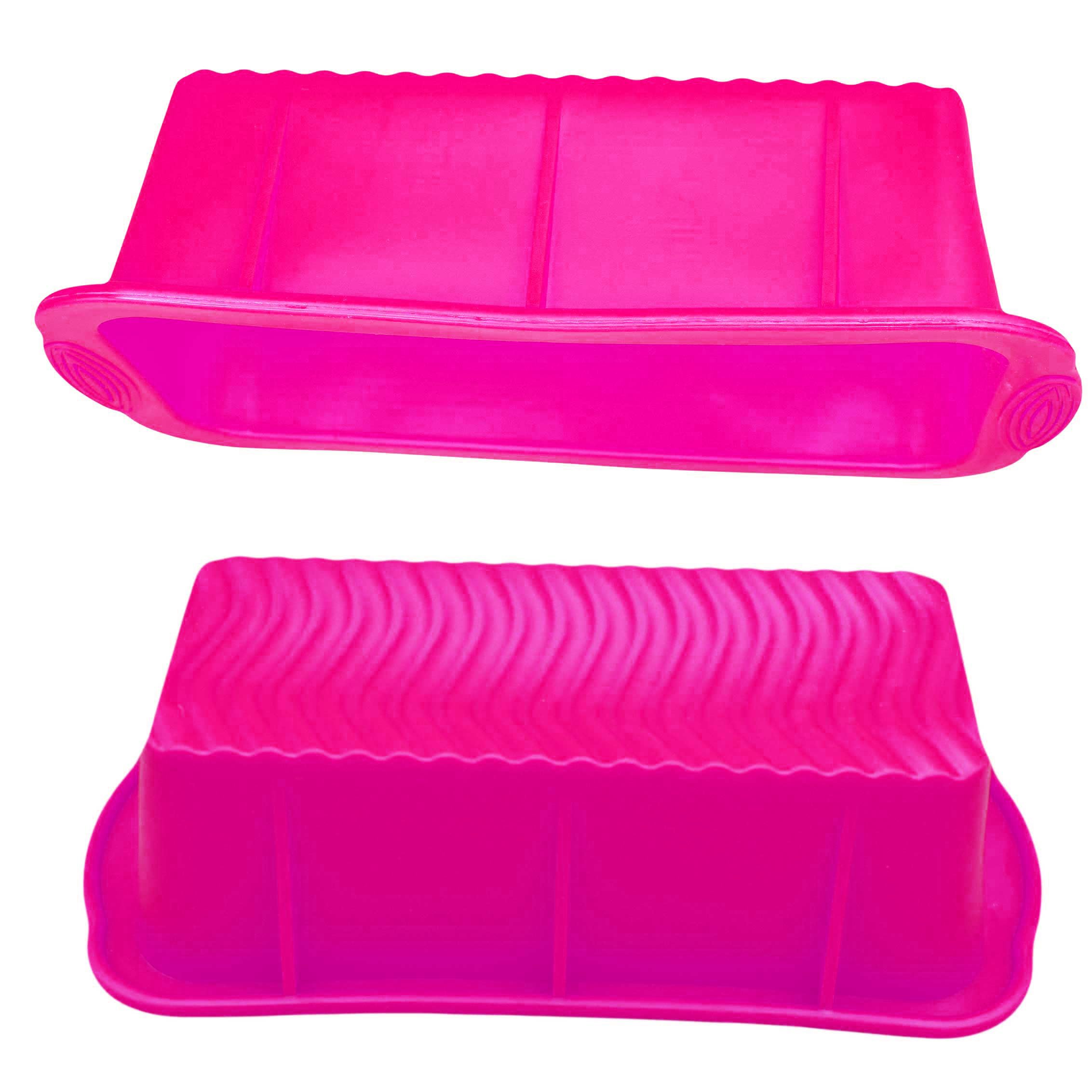 TOPOLMOLD (2-Pack Baking Keto Bread Loaf Mold (Oven Safe) - Single-Serve, Reusable Rectangular Ice Cube (BPA-Free, Dishwasher Safe and Microwave Safe)