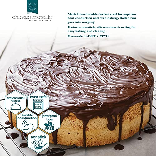Chicago Metallic Professional Non-Stick Round Cake Pan, 9-Inch