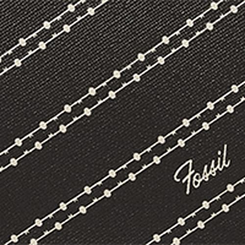 Fossil Women's Kinley Faux Leather Large Crossbody Purse Handbag, Black Signature Print (Model: ZB1643104)