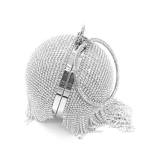 Oweisong Women’s Round Ball Evening Bag Clutch Cage Purse Vintage Banquet Shoulder Handbag